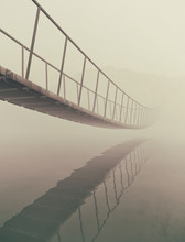 Rope Bridge Over Water Free Stock Photo - Public Domain Pictures
