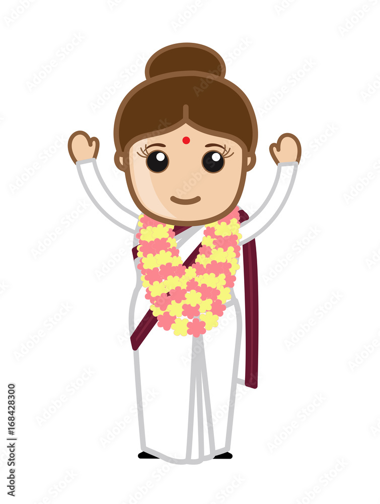Cartoon Young Politician Lady clip-art vector Stock Vector | Adobe Stock
