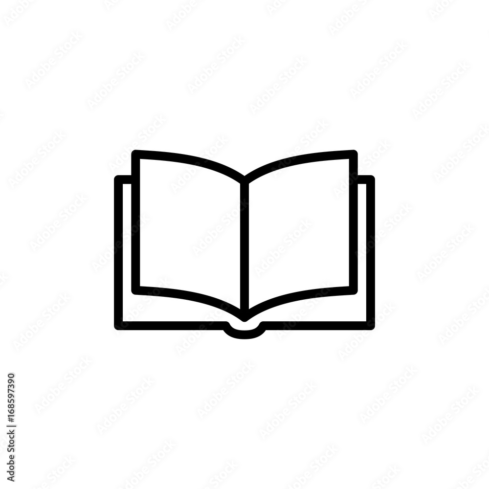 open book line black icon Stock Vector | Adobe Stock