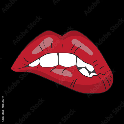 Red Lips Black Background | Lipstutorial.org