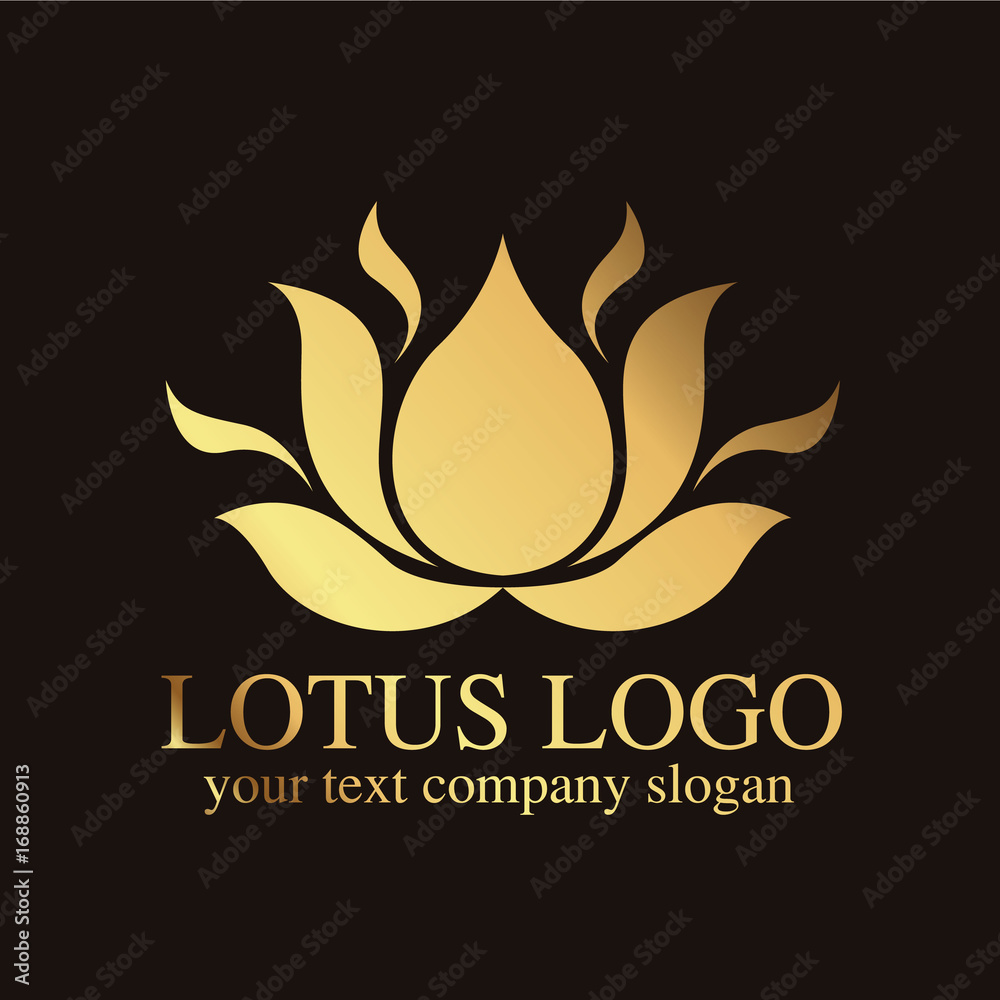 lotus logo Stock Vector | Adobe Stock