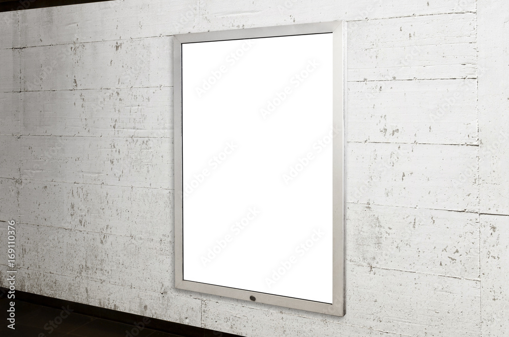 Underground billboard mockup. Isolated poster for advertising campaign ...