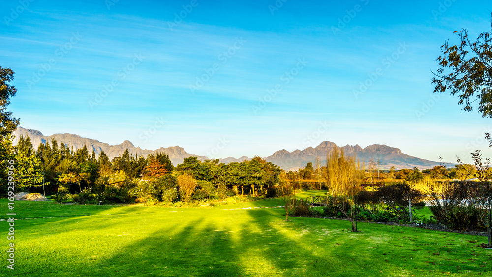 Simonsberg and the Hottentots-Holland Mountain range surrounding the ...