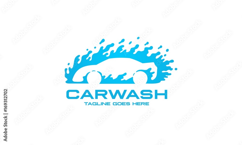 Car Wash Logo - Car Splash Water Vector Stock Vector | Adobe Stock