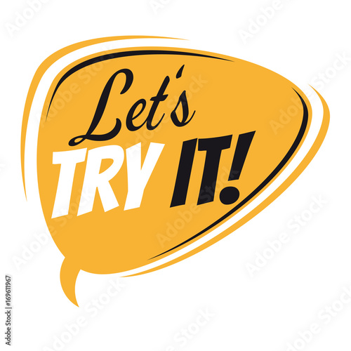 let's try it retro speech bubble - Buy this stock vector and explore ...