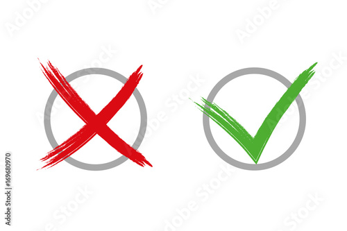 ankreuzen und abhacken – Stock-Vektorgrafik | Adobe Stock