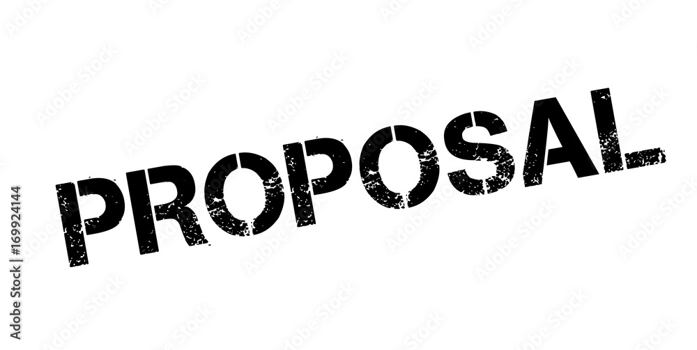 Proposal rubber stamp. Grunge design with dust scratches. Effects can ...