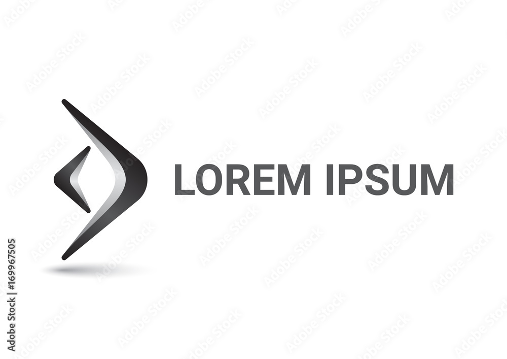 boomerang vector logo design template, angle icon, corner sign, curve ...