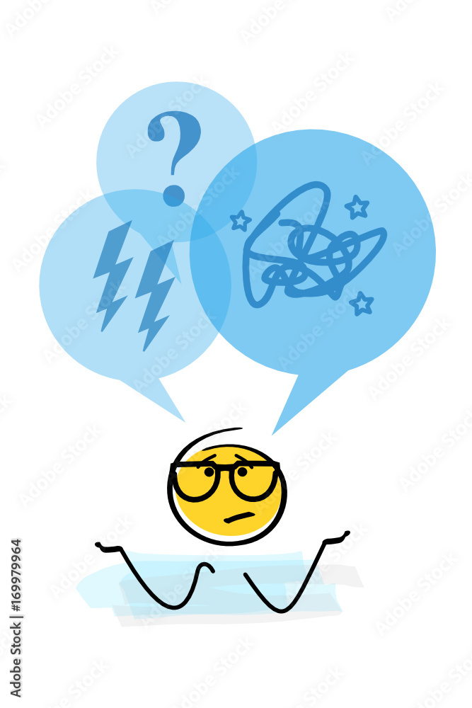 Stick Figures - Thinking Stock Vector | Adobe Stock