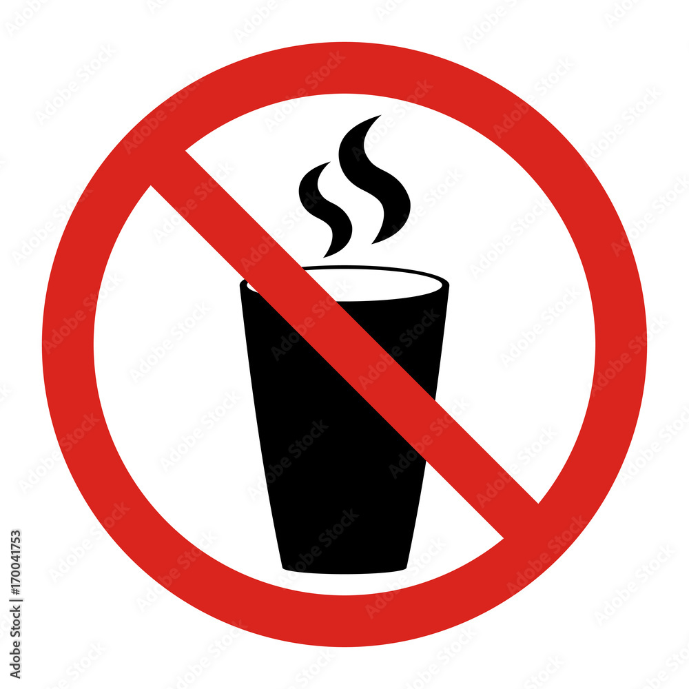 Don't drink coffee. Sign. Vector illustration. Stock Vector | Adobe Stock