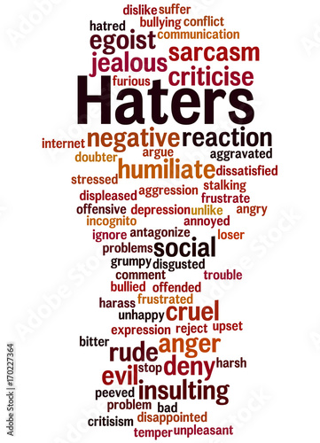 Haters, word cloud concept 6 - Buy this stock illustration and explore ...
