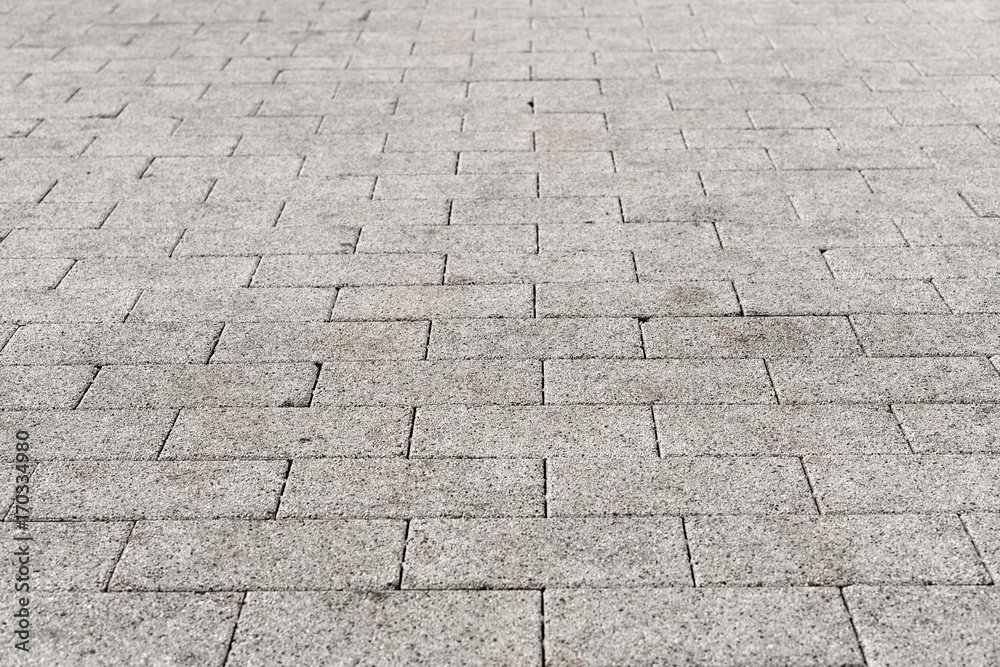 Photo Stock Perspective View of Monotone Gray Brick Stone on The Ground ...