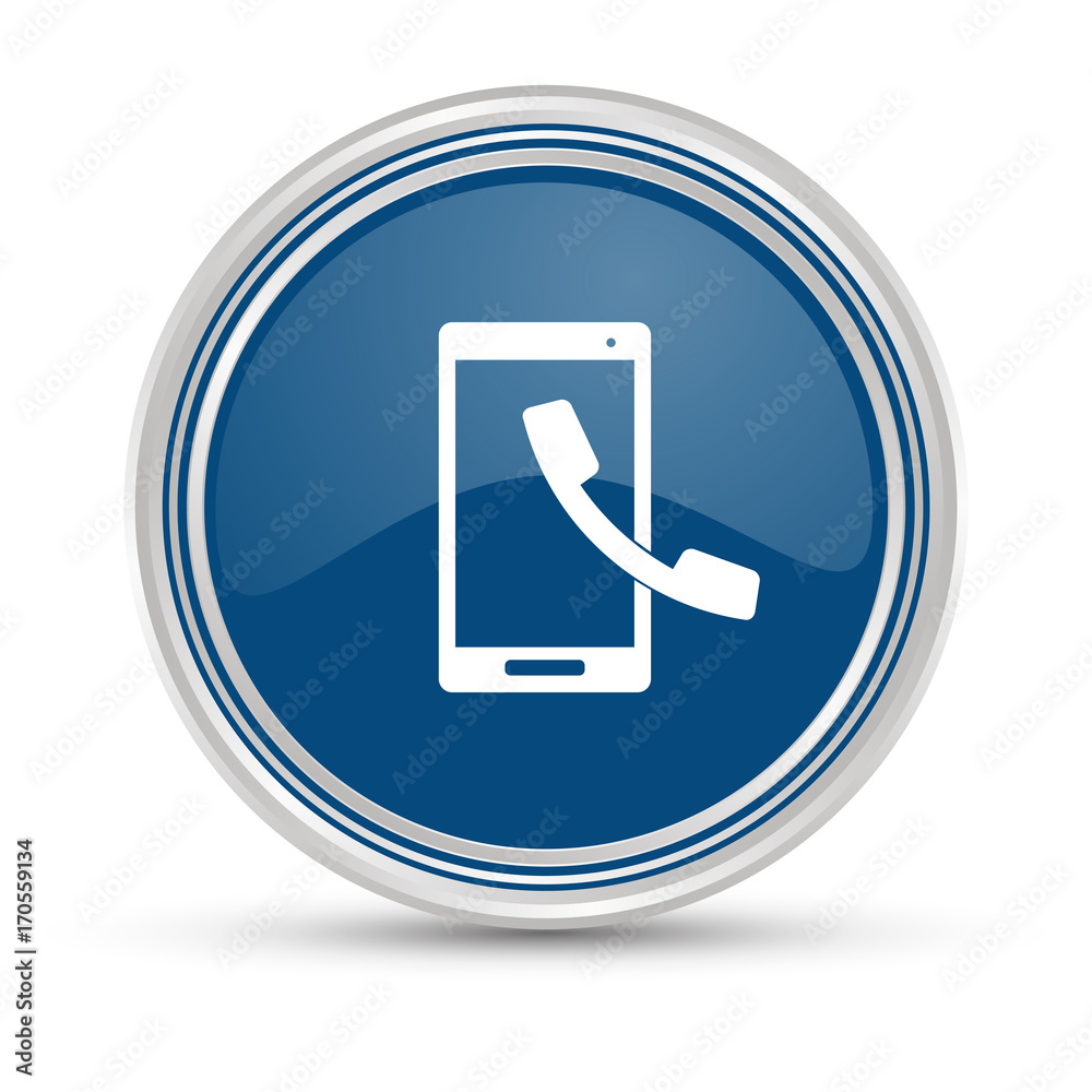 Stock-Vektorgrafik „Blauer Button - Smartphone Anruf“ | Adobe Stock
