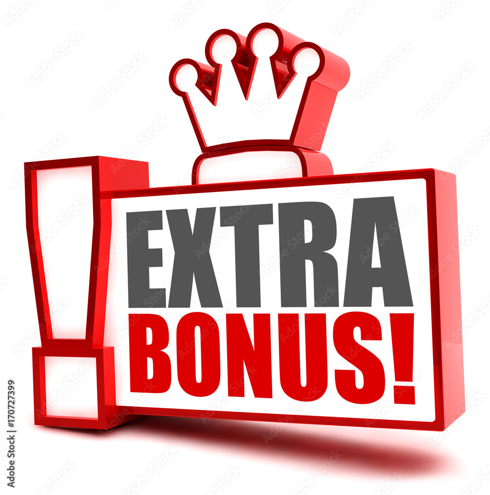 Stock-Illustration „Extra Bonus! Button, Icon“ | Adobe Stock