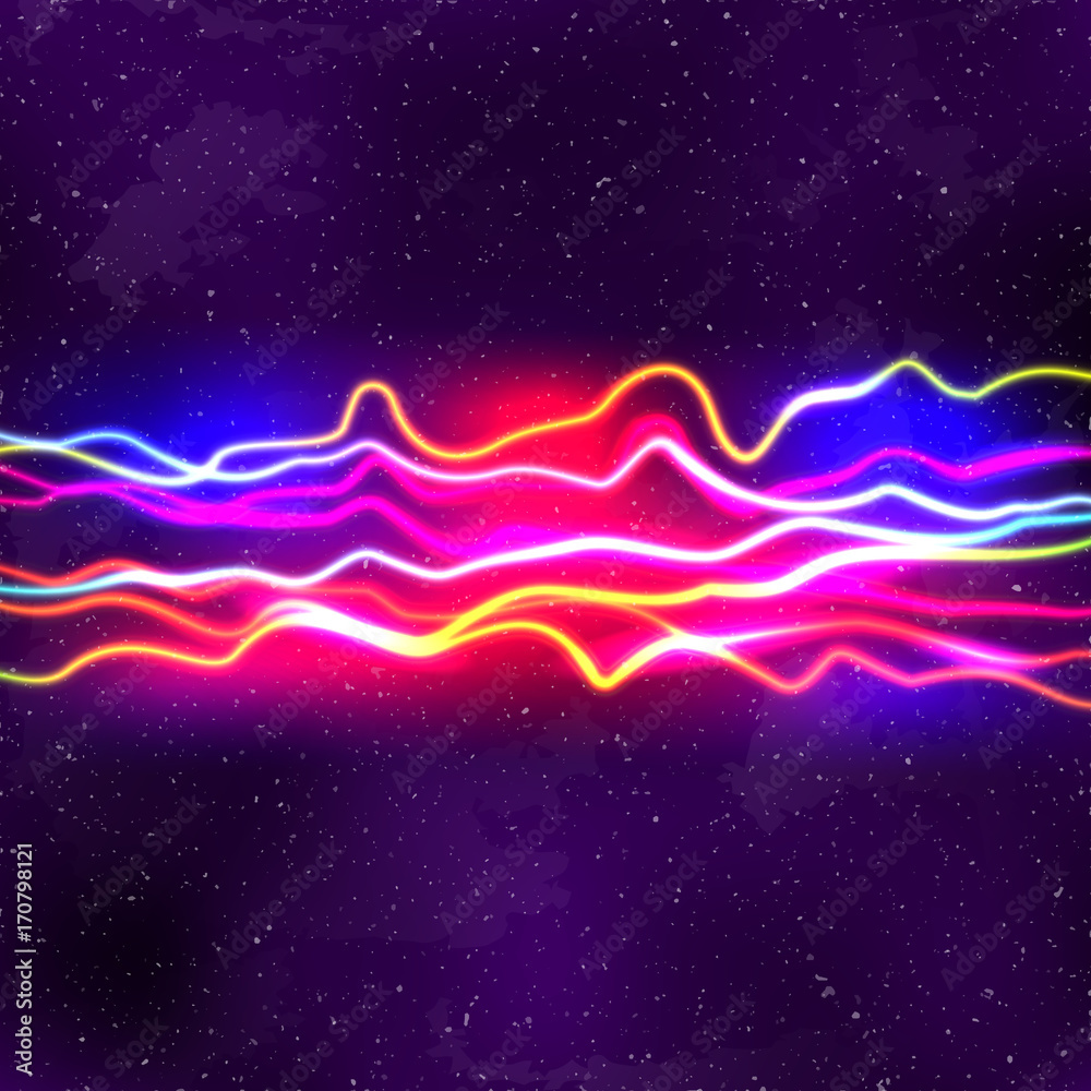 Neon lines New Retro Wave background with 80s vhs style Stock Vector ...
