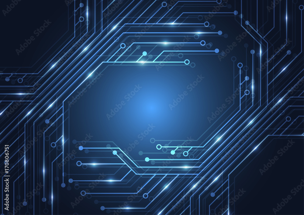 Abstract background with technology circuit board texture. Electronic ...