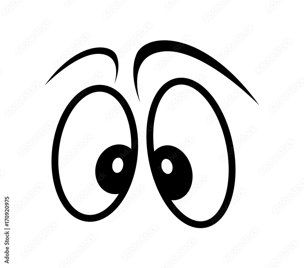 Scared Cartoon Eyes Clipart Vector Stock Vector | Adobe Stock