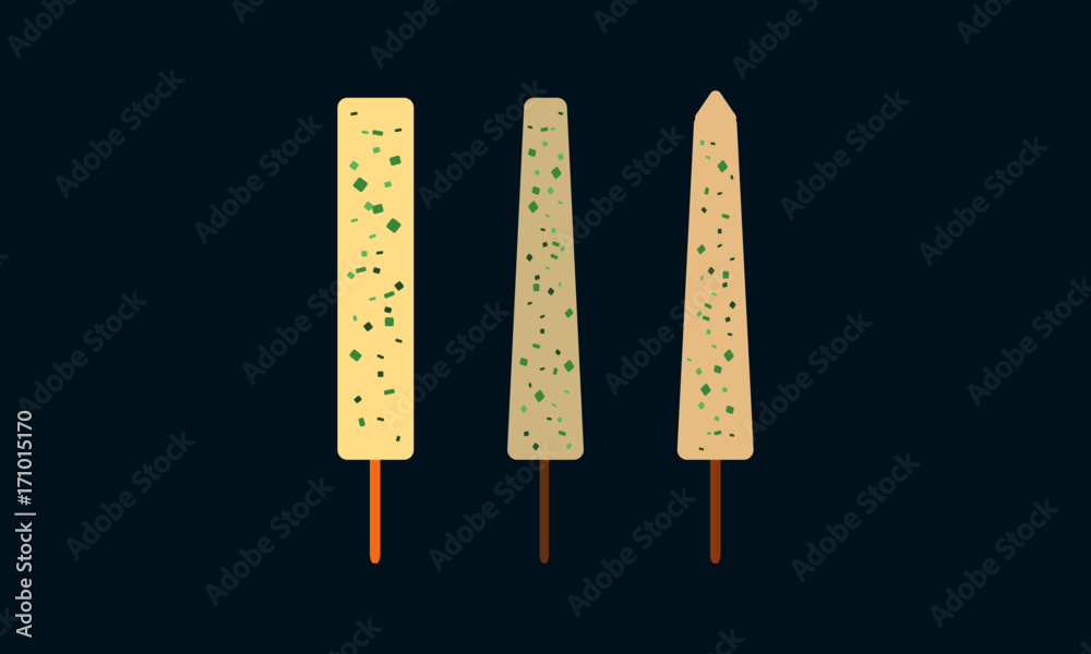 Flat Kulfi Ice Cream Vector Design Stock Vector | Adobe Stock