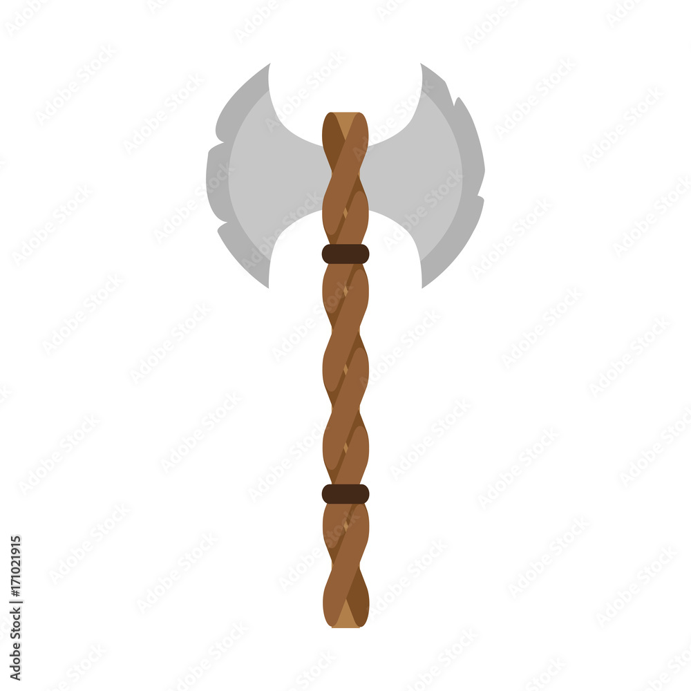 Vector de Stock Viking axe vector illustration battle weapon old ...