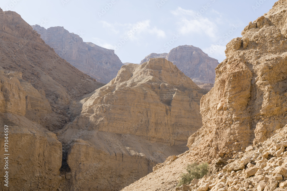 Wadi Arugot River, ein Gedi nature reserve, dead sea, Israel Stock ...