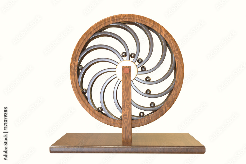 Perpetual motion machine, Perpetuum mobile, 3D illustration. 3D model ...