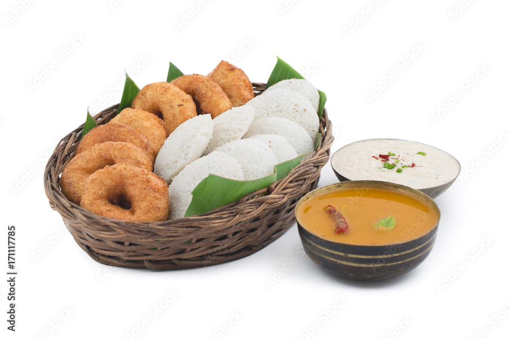 idli vada south indian food Stock Photo | Adobe Stock
