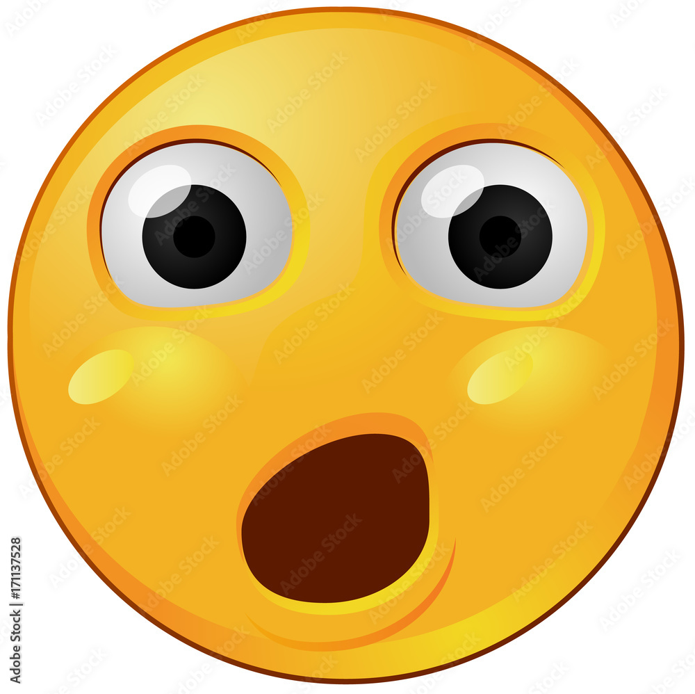 Surprised emoji vector image Stock Vector | Adobe Stock