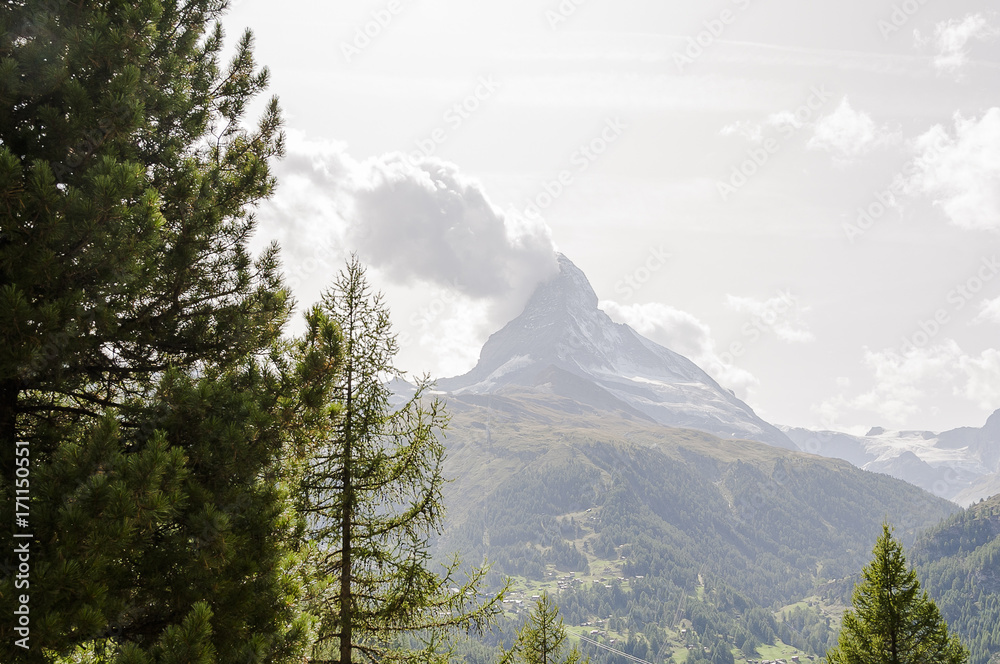 Zermatt, Alpen, Matterhorn, Furi, Trockener Steg, Bergbahn, Zmutt ...