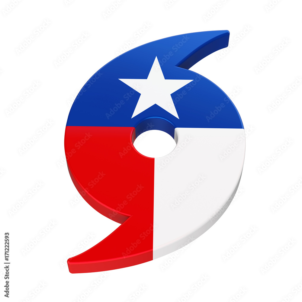 Hurricane Symbol with Texas State Flag Stock Illustration | Adobe Stock