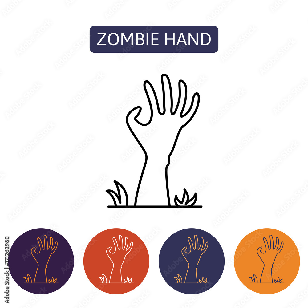 zombie hand from hell. Stock Vector | Adobe Stock