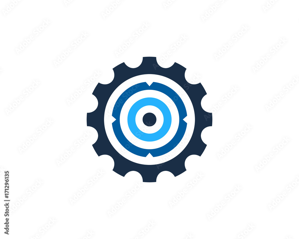 Target Gear Icon Logo Design Element Stock Vector | Adobe Stock