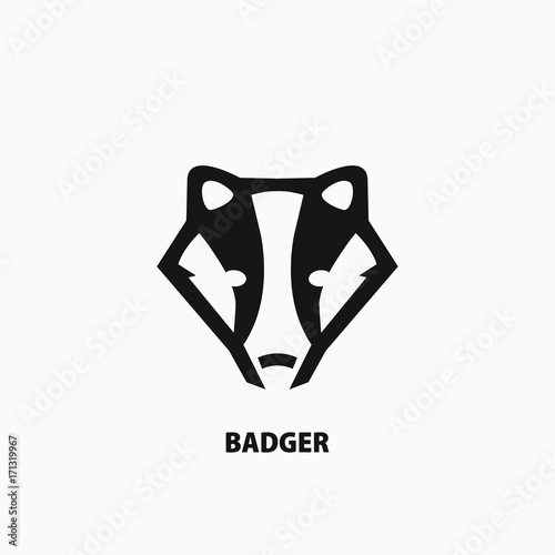 Badger icon on white background. Logo for your project. Vector ...