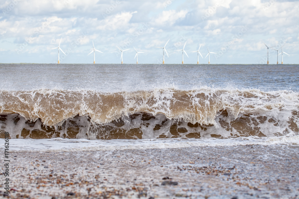Wave power and force of nature. Renewable energy and sustainable ...