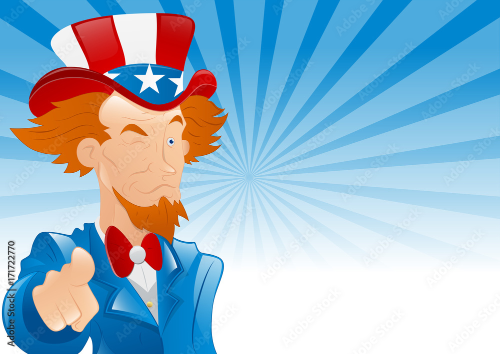 Uncle Sam Pointing Finger Stock Vector | Adobe Stock