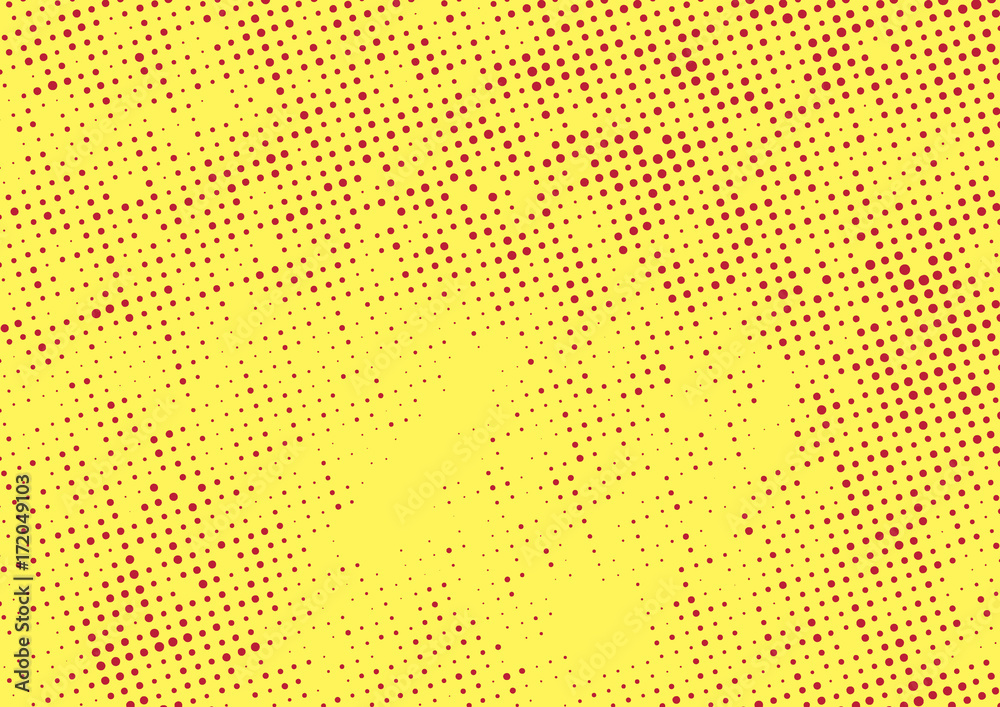 Bright yellow spotted retro polka-dot comic page background Stock ...