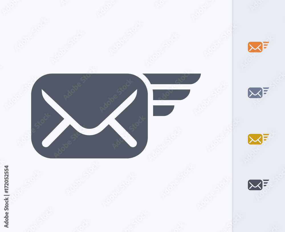 Flying Mail - Carbon Icons. A professional, pixel-aligned icon designed ...