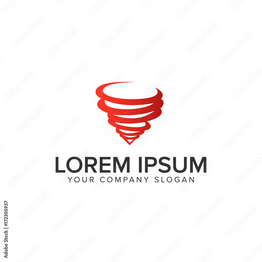 whirlwind twister Logo design concept template Stock Vector | Adobe Stock