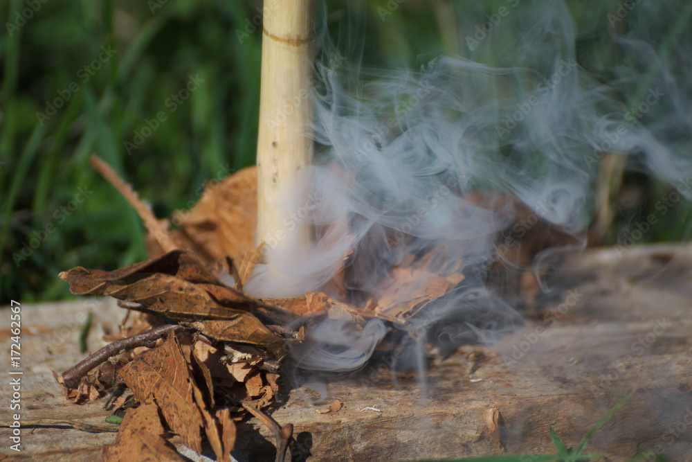 generate fire with friction Stock Photo | Adobe Stock