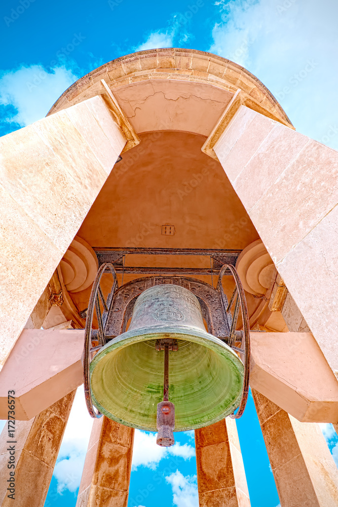 Wide angle of the siege bell Malta Stock Photo | Adobe Stock