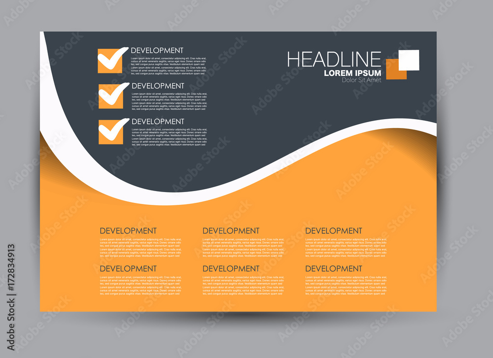Flyer, brochure, billboard template design landscape orientation for ...
