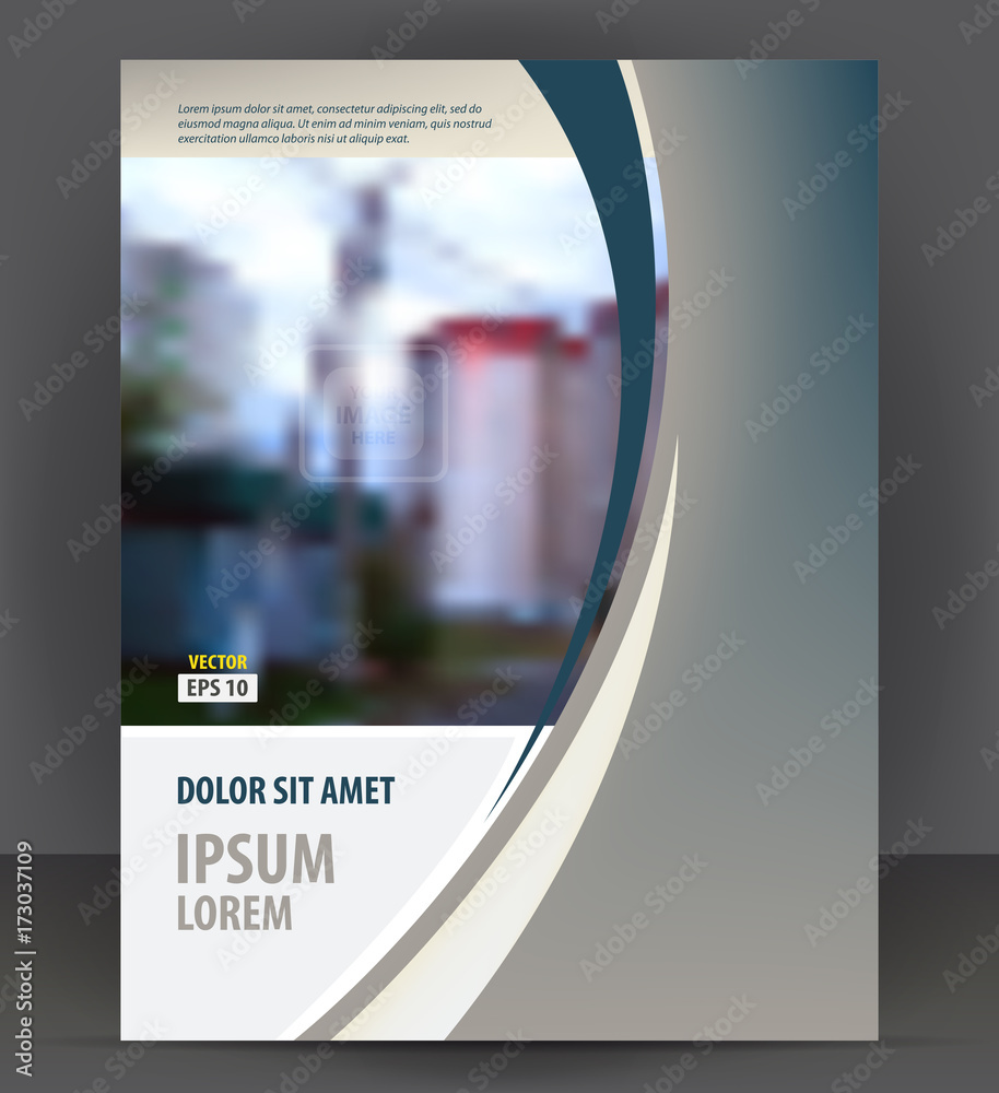 Flyer brochure, cover layout design print template, pamphlet vector ...