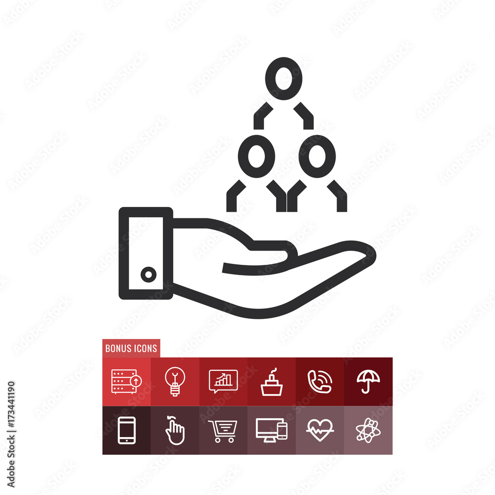 Employees care icon, business symbol. Modern, simple flat vector ...