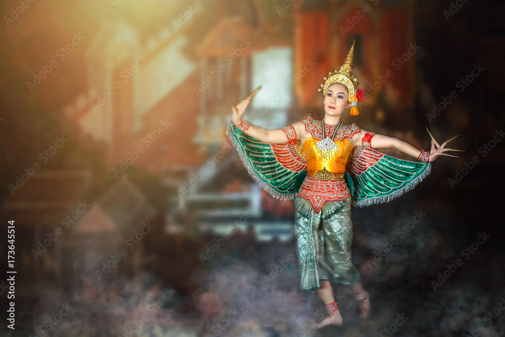 Beautiful girl wearing a dress for the Manohra Dance show. Manohra ...