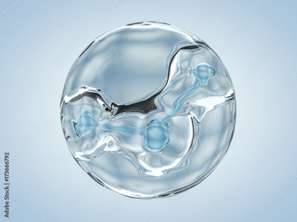 Molecule of Water. Structure. 3D rendering Stock Photo | Adobe Stock