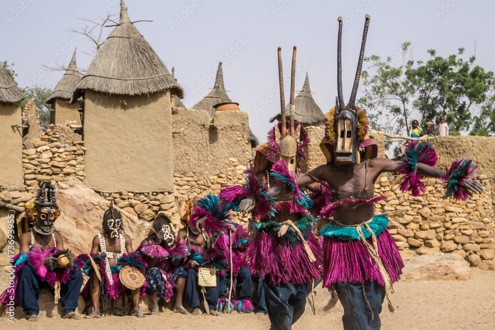 Traditional wooden dogon mask, Mali, West Africa Stock Photo | Adobe Stock
