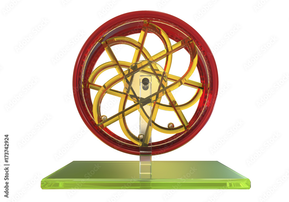Perpetual motion machine, Perpetuum mobile, 3D illustration. 3D model ...