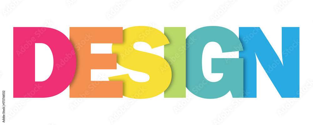 "DESIGN” overlapping vector letters icon Stock Vector | Adobe Stock