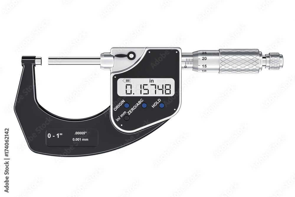 Digital Micrometer, 3D rendering Stock Illustration | Adobe Stock