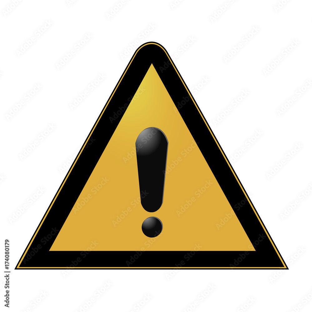 Ilustración de Stock Triángulo con signo de admiración | Adobe Stock