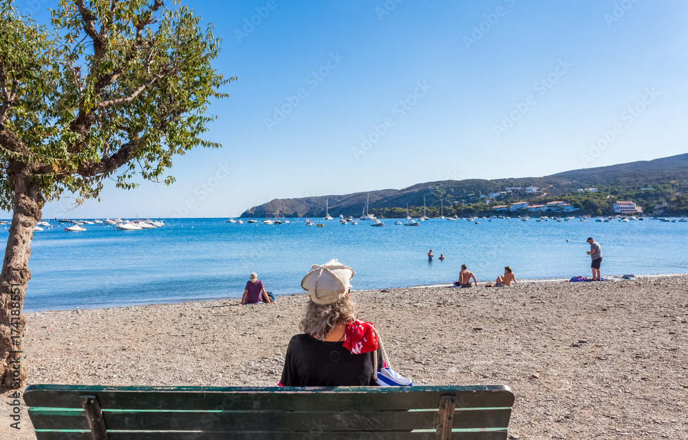 plage de Cadaqués, Costa Brava, Espagne Stock Photo | Adobe Stock